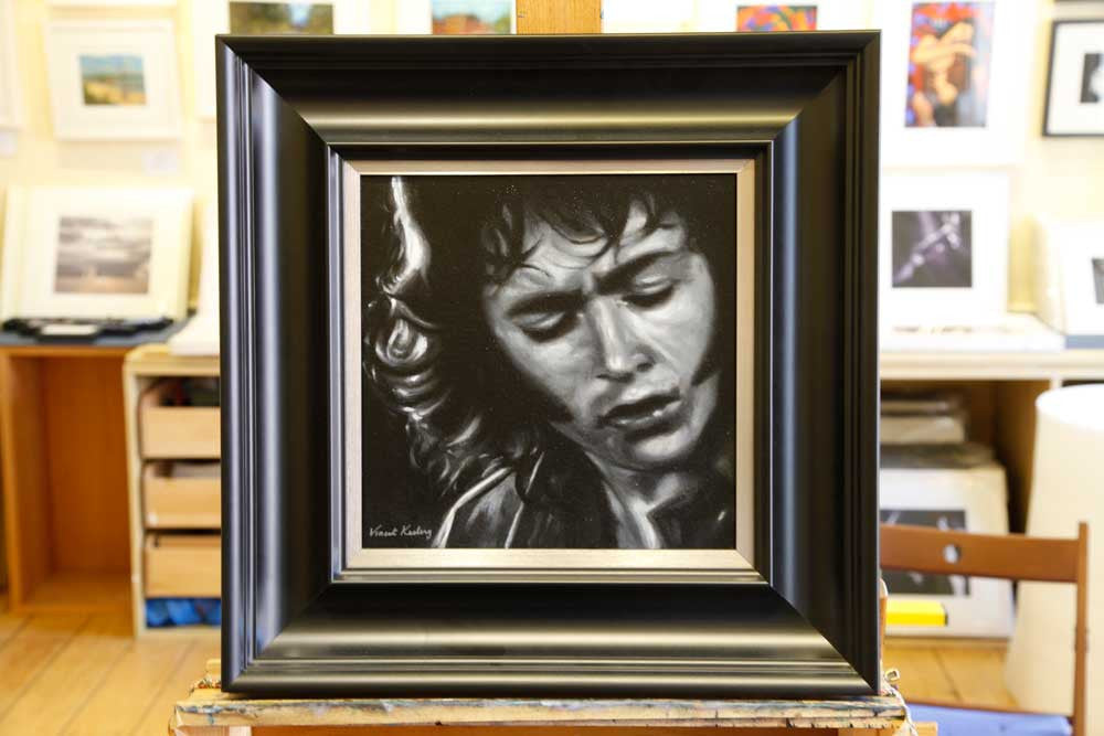 Rory Gallagher - Portrait Painting - SOLD – Vincent Keeling