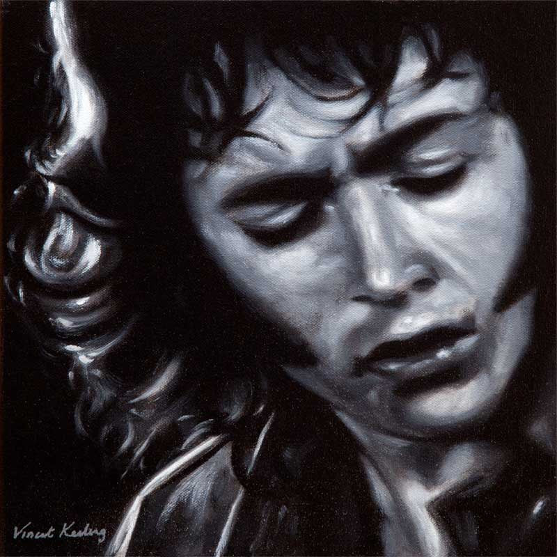 Rory Gallagher - Portrait Painting - SOLD – Vincent Keeling